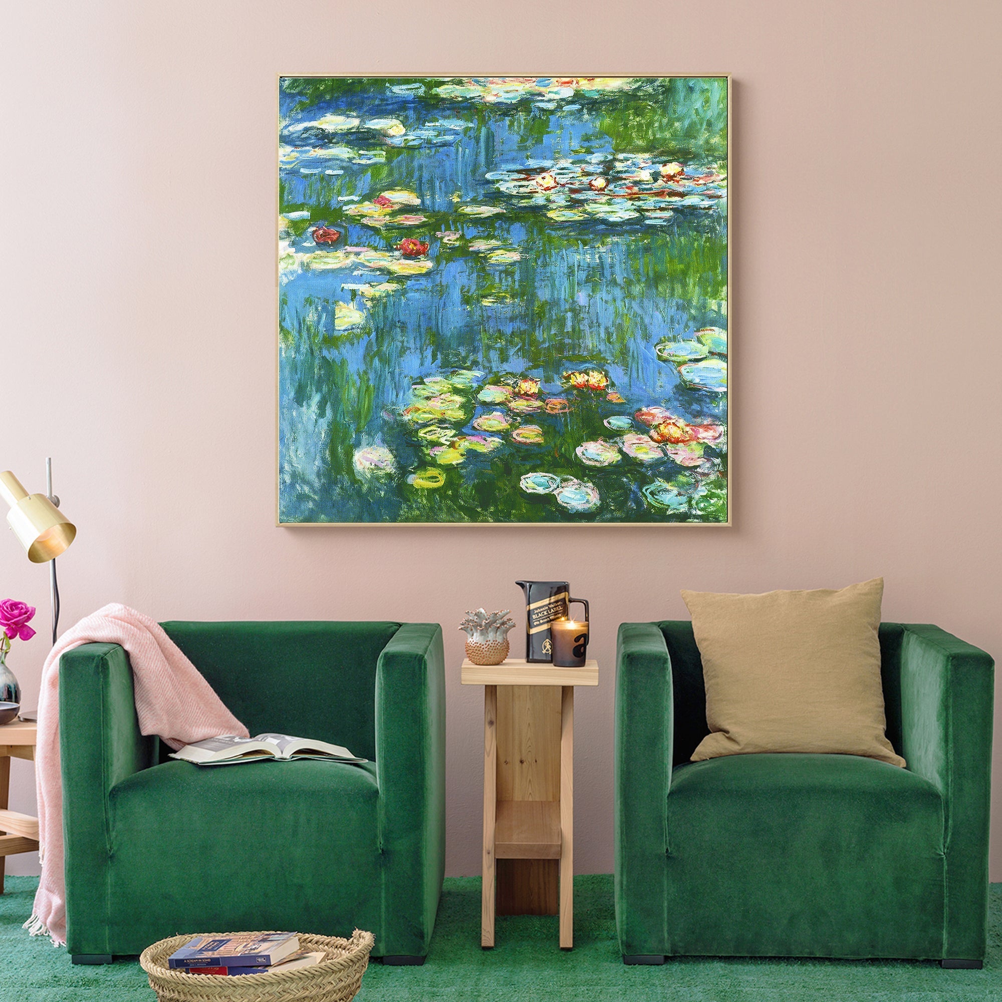 Echoes of Monet | Hand-Painted Canvas | Abstract Wall Art – EKM Art Studio