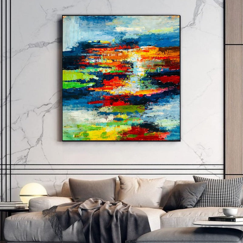 Bright Painting | Hand-Painted Canvas | Abstract Wall Art – EKM Art Studio