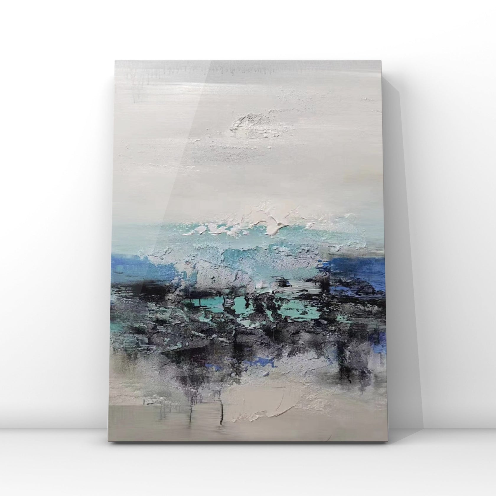 Enchanting Forest Point Abstract Painting – EKM Art Studio